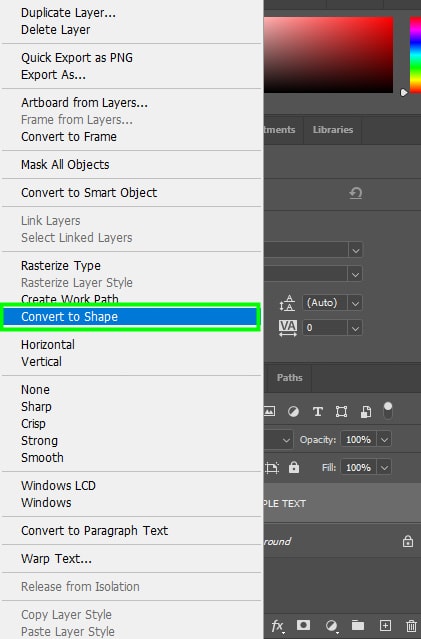How To Convert Text Into A Shape In Photoshop (FAST!) — Brendan ...
